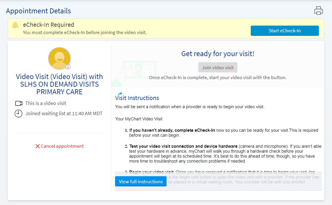 St Lukes Mychart On Demand Virtual Care Access Steps